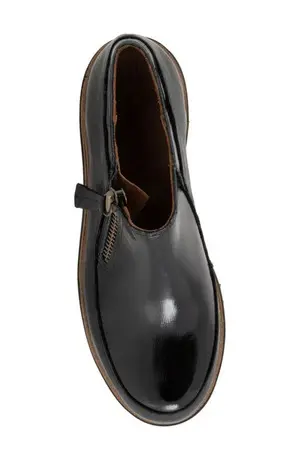 BUENO Amelia Zip-up Loafer - Black Patent