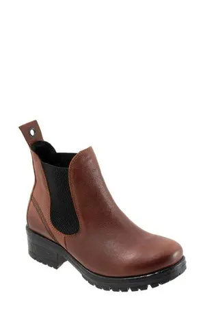BUENO Leather Chelsea Boots - Rust