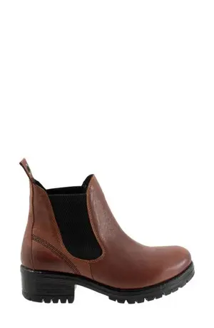 BUENO Leather Chelsea Boots - Rust