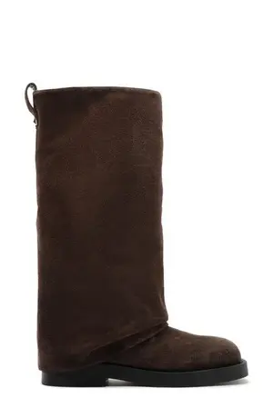 Schutz Keira Up Platform Knee High Boot - Root Brown