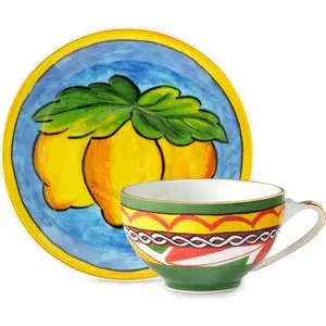 Dolce & Gabbana Carretto Lemon Espresso Cup & Saucer Set - Yellow