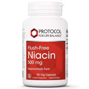 PROTOCOL FOR LIFE BALANCE Protocol Flush-free Niacin 500mg 90 Capsules - One-color