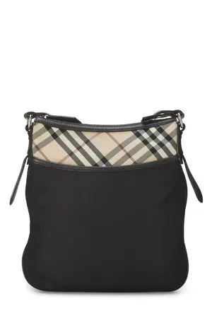 Burberry House Check Nylon Vertical Messenger Bag