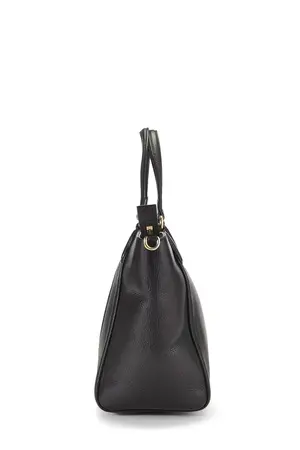 Gucci Leather Soho Top Handle Bag - Black