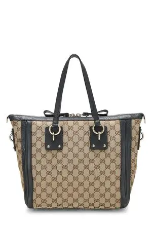 Gucci Original Gg Canvas Charm Tote - Beige