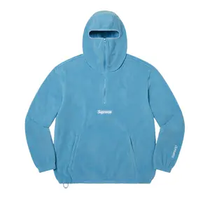 Supreme X Polartec Facemask Half Zip Pullover 'dusty Teal' Cream