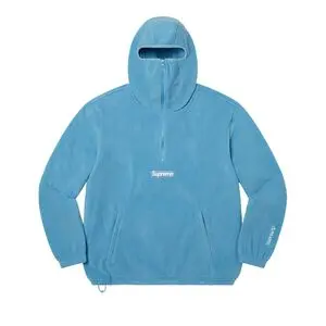 Supreme X Polartec Facemask Half Zip Pullover 'dusty - Teal