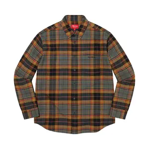Supreme Plaid Flannel Shirt 'rust