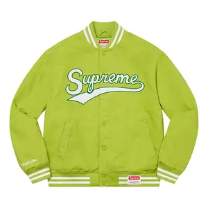 Supreme X Mitchell & Ness Doughboy Twill Varsity Jacket - Green