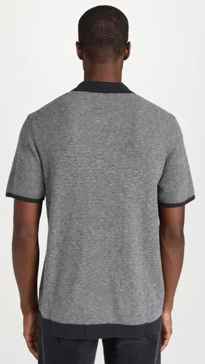 Marine Layer Liam Sweater Polo - Charcoal