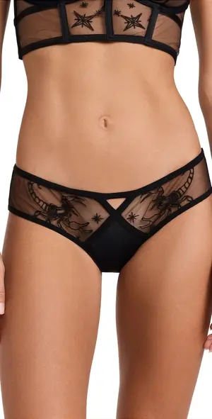 THISTLE AND SPIRE Scorpio Bikini Panties - Black