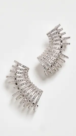 ADINA EDEN Pave Cage Stud Earrings