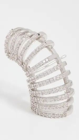ADINA EDEN Pave Cage Stud Earrings