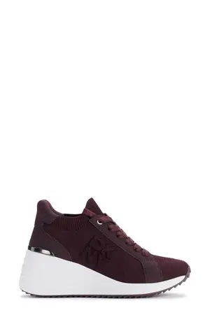 Dkny Kasia Wedge Sneakers - Wine