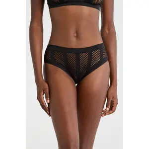 HAUTY Shadow Play Fishnet Panties - Black
