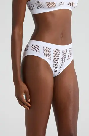 HAUTY Shadow Play Fishnet Panties - White