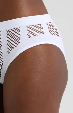 HAUTY Shadow Play Fishnet Panties - White