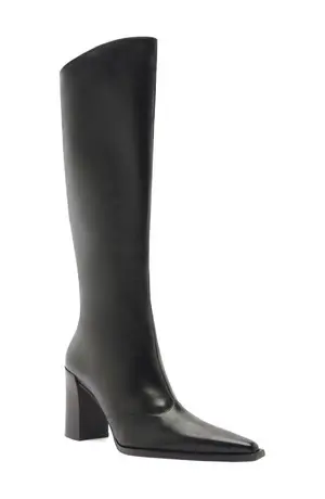 Women's Black Block Heel Boots