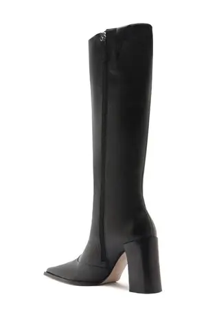 Schutz Raffaela Up Block Knee High Boots - Black