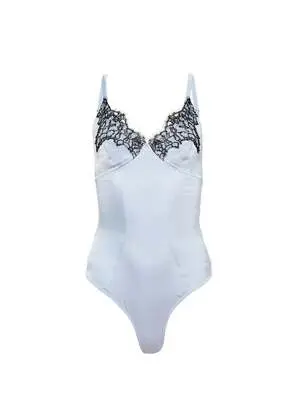 FLEUR DU MAL Iris Lace Bodysuit - Ice Queen