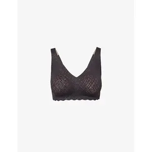 SLOGGI Zero Feel Stretch-woven Bralette - Black