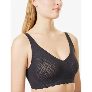 SLOGGI Zero Feel Stretch-woven Bralette - Black