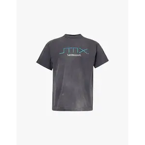 Saint Mxxxxxx Playstation Brand-Print Regular-Fit Cotton-Jersey T