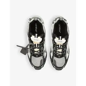 Off-White Be Right Back Mesh And Faux-leather Low-top Trainers - Grey/dark