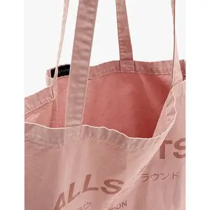 ALLSAINTS Logo-print Cotton Tote Bag - Bramble Pink