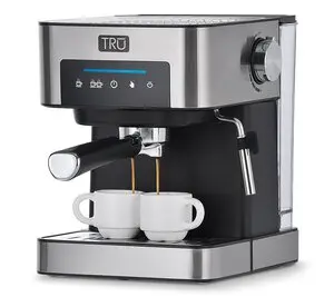 TRU 15-bar Touch Screen Stainless Steel Espress O Maker - Silver