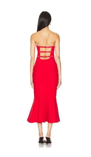 Likely Mille Strapless Crepe Dress With Ruffled Hem