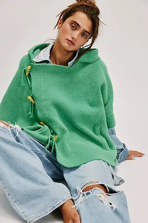 Free People Free People Toggle Poncho Emerald