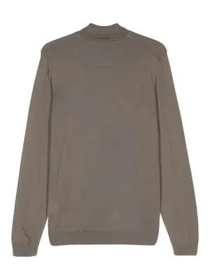 BOSS Virgin Wool Roll-neck Sweater - Brown