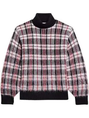 Helmut Lang Plaid-check Jumper - Black