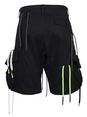MOSTLY HEARD RARELY SEEN Multi Drawcord Cargo Shorts - Black