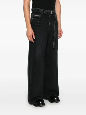 Sacai Wide-leg Jeans - Black