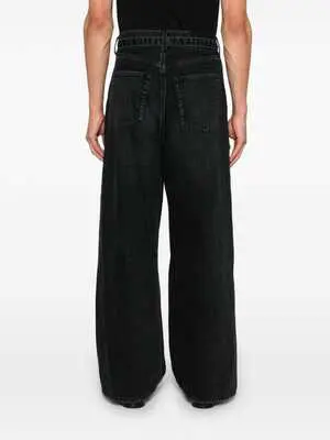 Sacai Wide-leg Jeans - Black