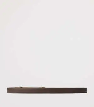 JIMMY CHOO Leather Diamond Clasp Belt - Brown