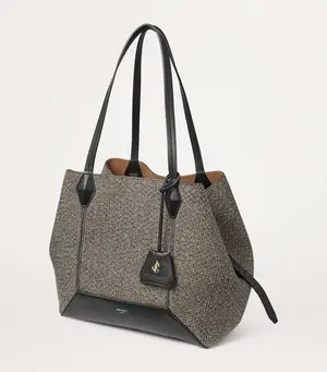 JIMMY CHOO Diamond Medium Herringbone Tote Bag