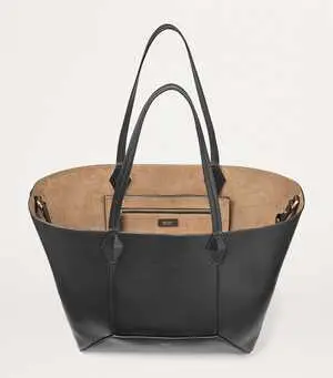 JIMMY CHOO Diamond Medium Leather Tote Bag - Black