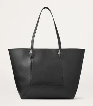 JIMMY CHOO Diamond Medium Leather Tote Bag - Black