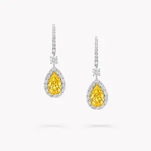 Graff Icon Pear Shape Diamond Earrings - White Gold