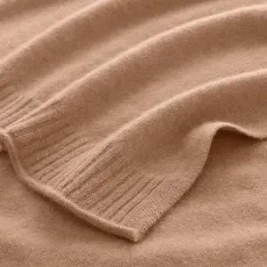 Aqua 100% Cashmere Throw Blanket Exclusive - Camel