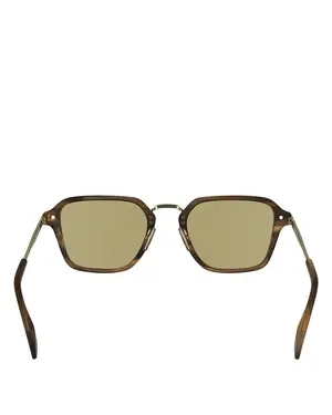 Paul Smith Kean Rectangular Sunglasses - Brown/tan Solid