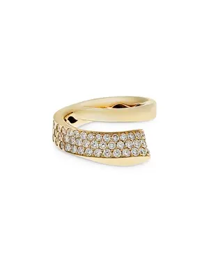 CRIVELLI 18k Yellow Diamond Pave Bypass Ring - Gold