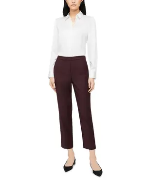 Theory Sleek Flannel Treeca Pull On Pant - Merlot