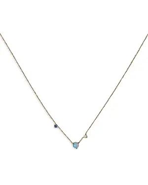 WWAKE Wwake 14k Yellow Gold Opal, Sapphire & Diamond Necklace