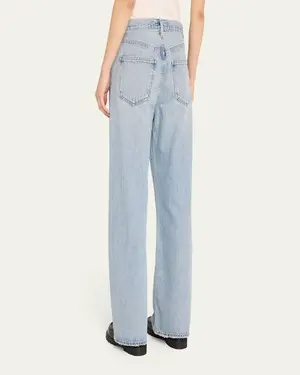 AGOLDE Low Curve Wide Leg Jeans - Ltblue