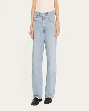 AGOLDE Low Curve Wide Leg Jeans - Ltblue