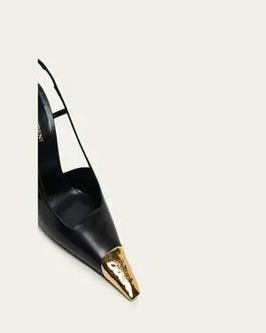 Saint Laurent Jeanne Slingback Pumps - Black